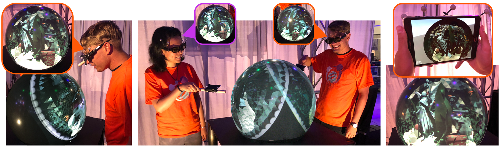 Crystal: a spherical Fish Tank VR display {#crystal} | Qian Zhou